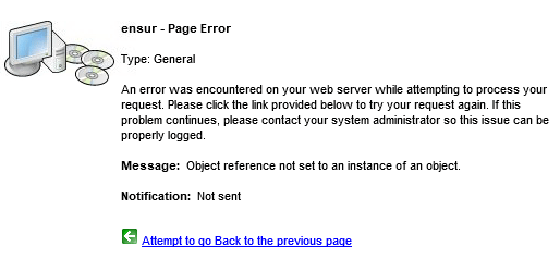ENSUR Document Management FAQs: Common Error Messages