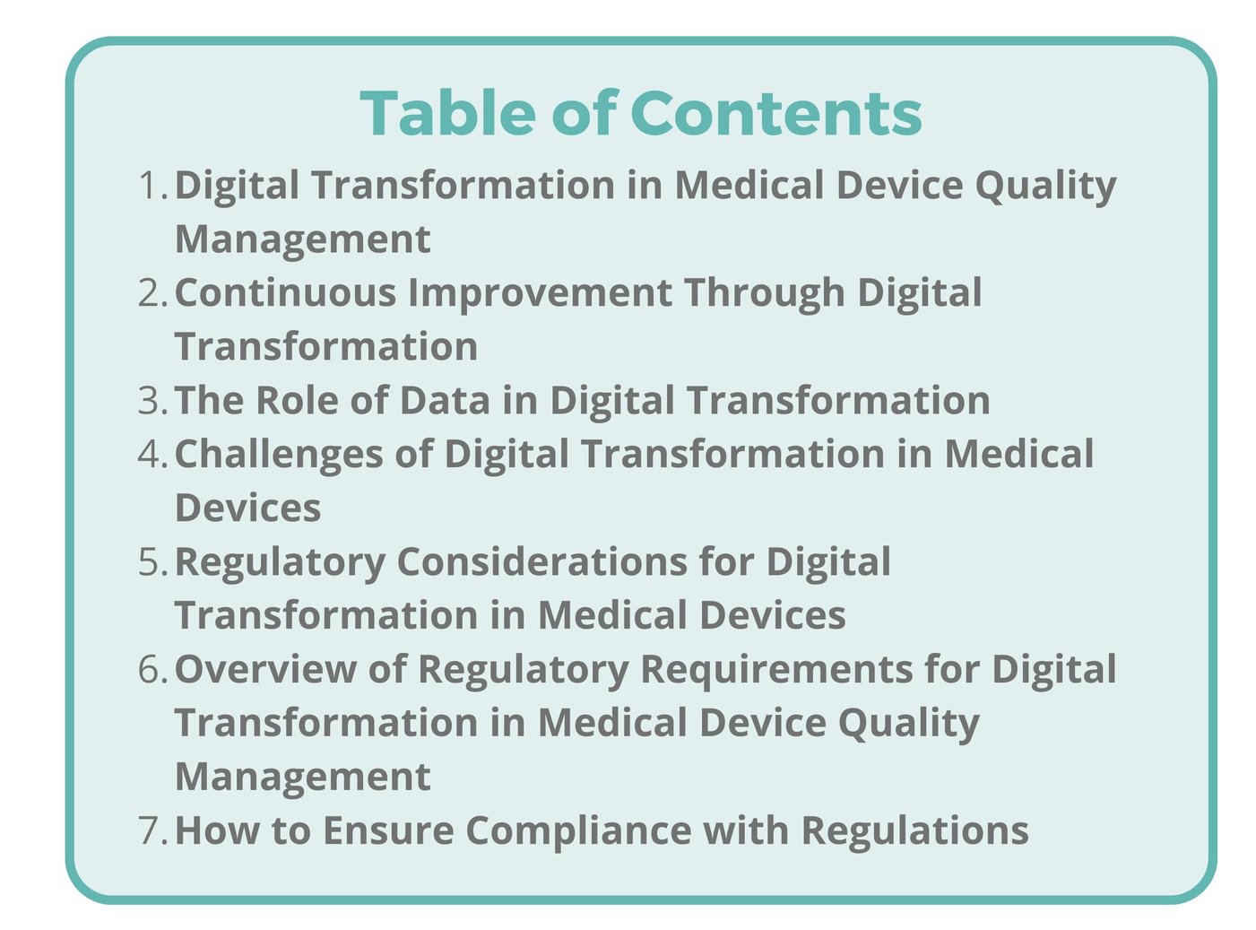 The Impact of Digital Transformation on Medical Device Quality