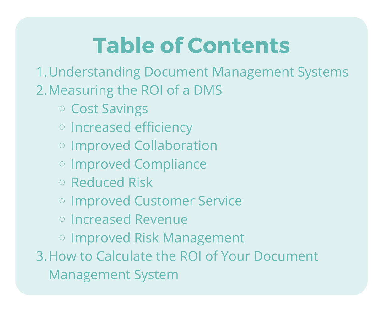 Measuring ROI of a Document Management System | DMS Impact