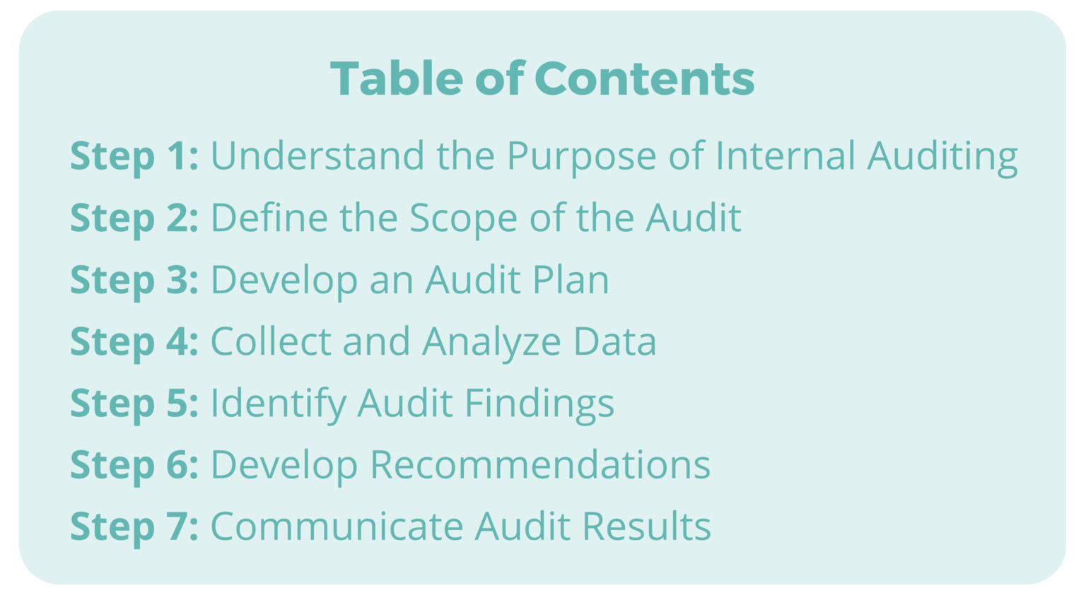 Comprehensive Internal Audit: Step-by-Step Guide | Audit Process